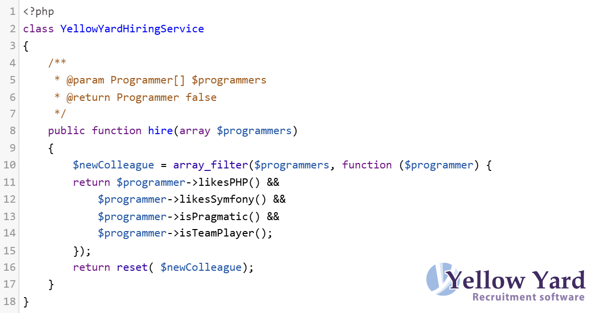 Junior Symfony Developer - Yellow Yard Recruitment Software